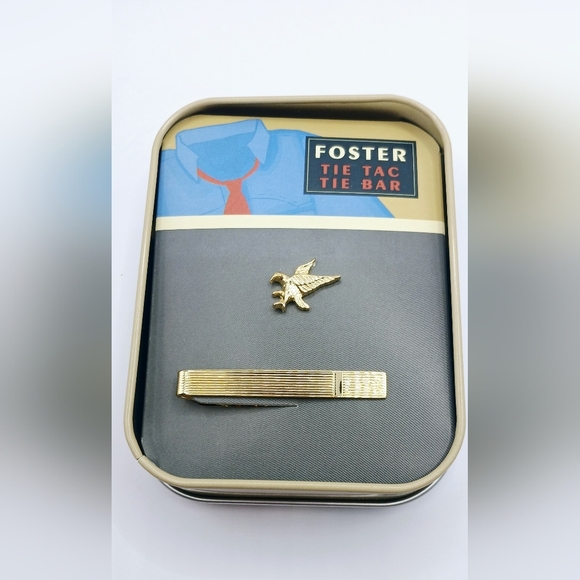 Foster | Accessories | Gold Tone Vintage Foster Tie Tac And Tie Bar Set ...